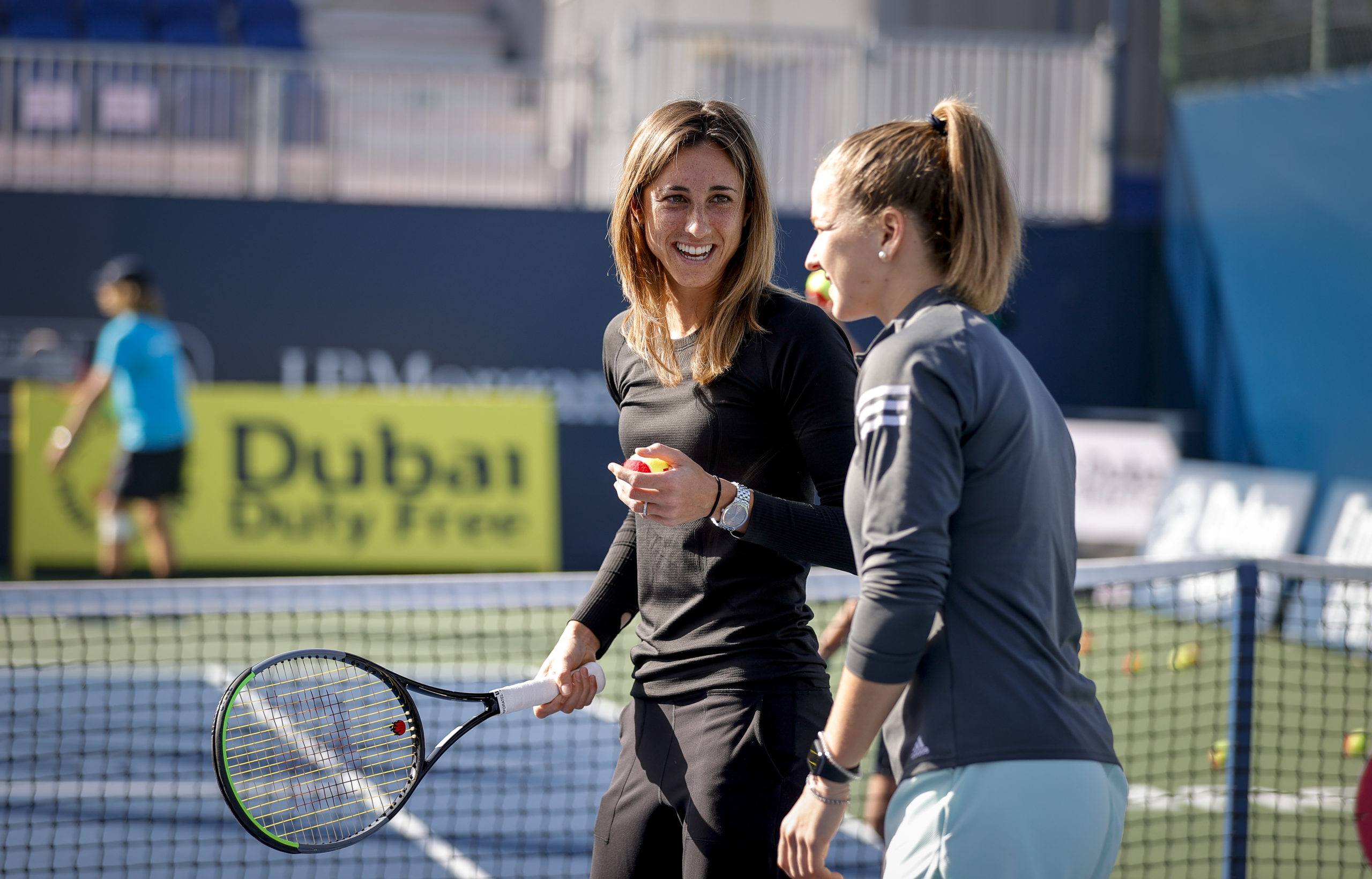 WTA stars Karolina Muchova and Petra Martic joins in celebrations at J ...