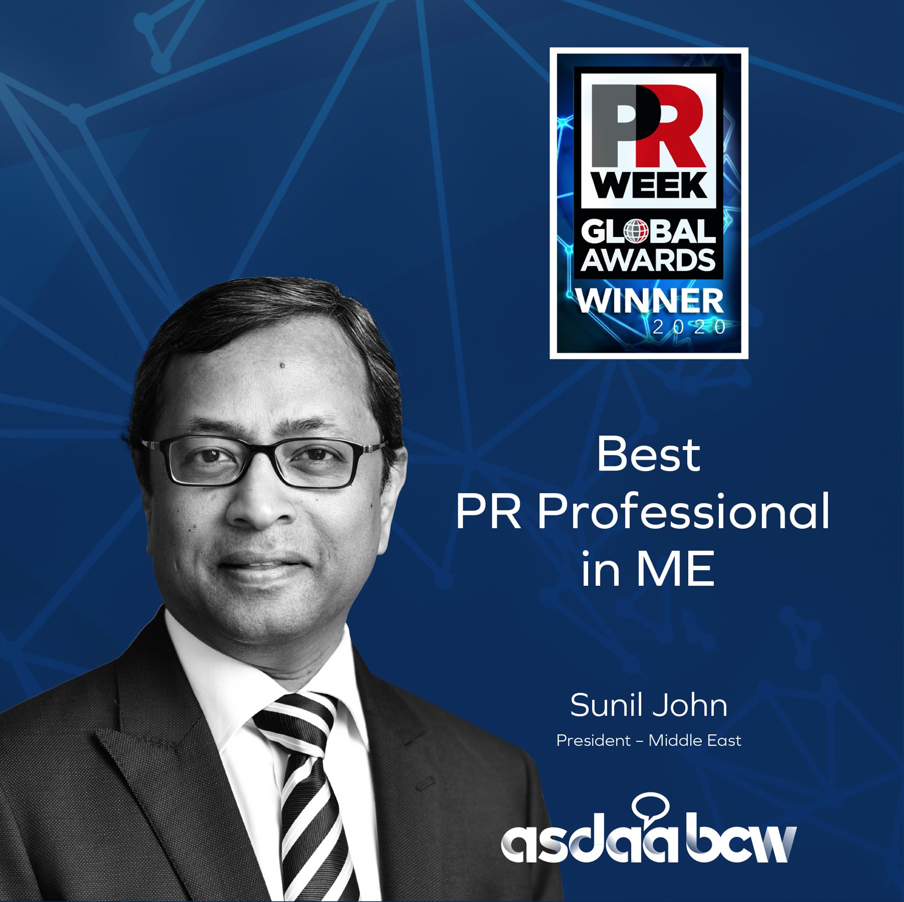 Sunil John named Best PR Professional in Middle East in PRWeek Global ...