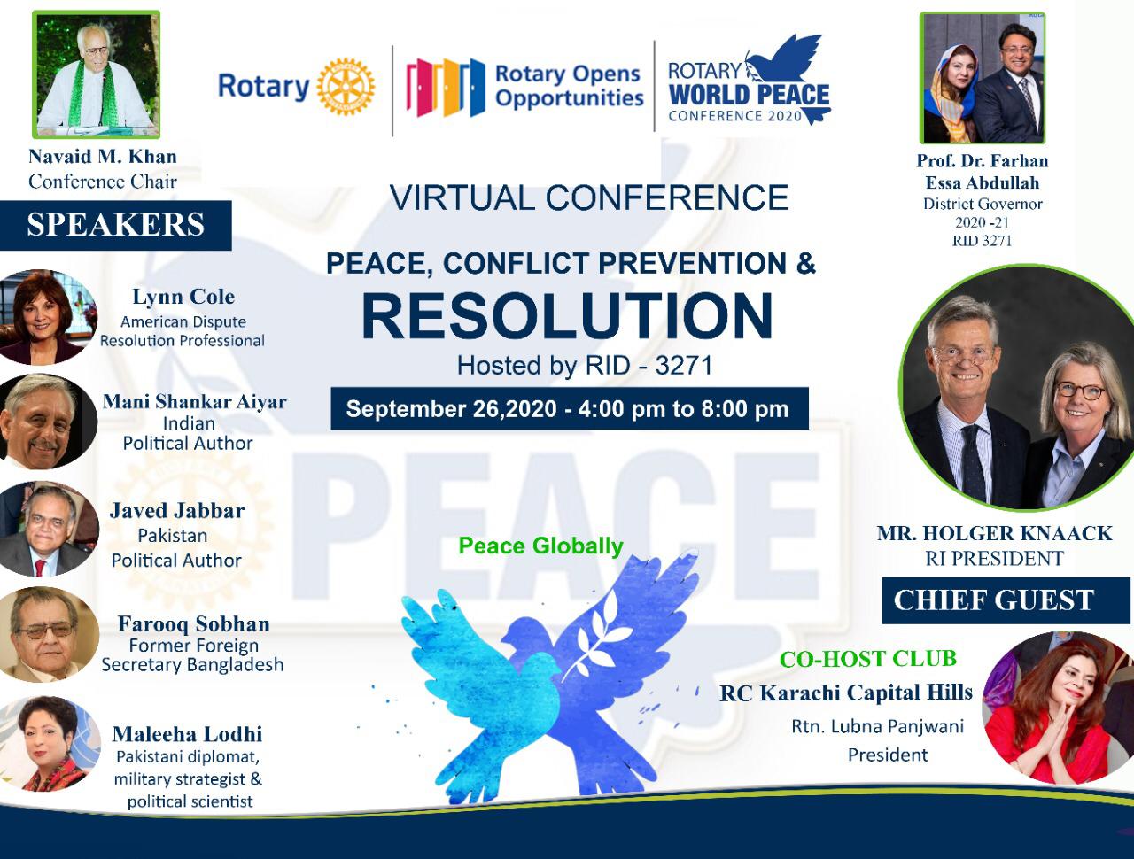 Rotary International District – 3271 to host Conference on “Peace ...