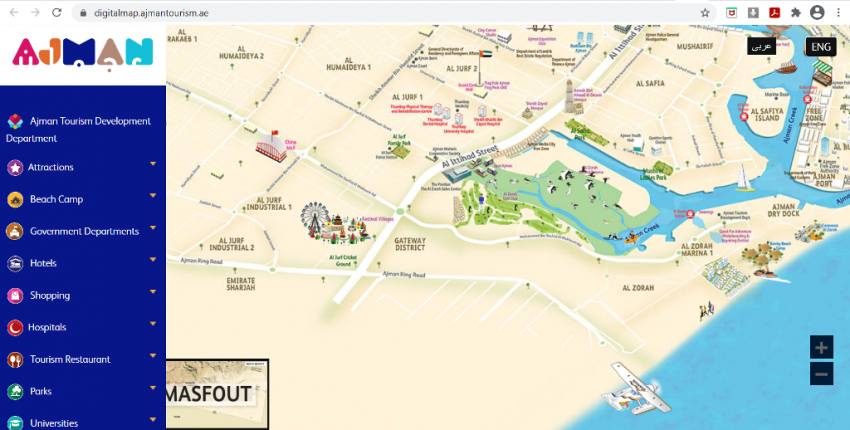 Ajman Tourism showcases emirate’s digital map - Biz Today