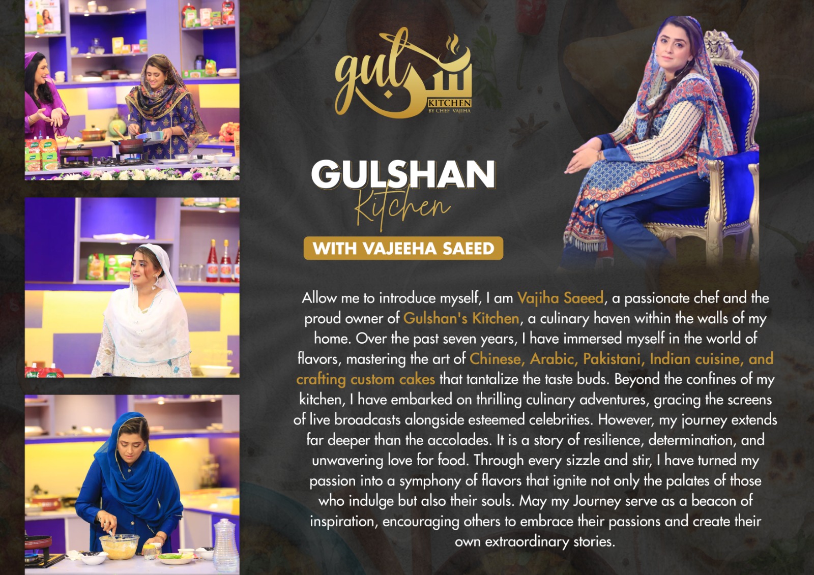 Meet Chef Vajiha Saeed Founder of Gulshan's Kitchen - Biz Today