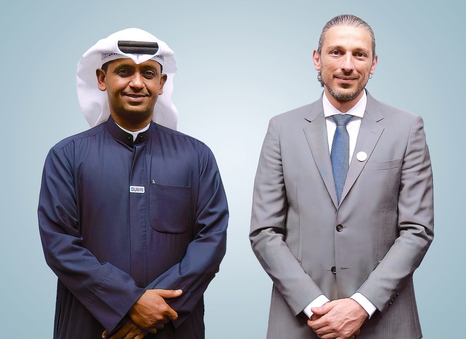 L-R -Solaiman Al-Rifai, Founder Board Member, Mining Grid with Rami ...